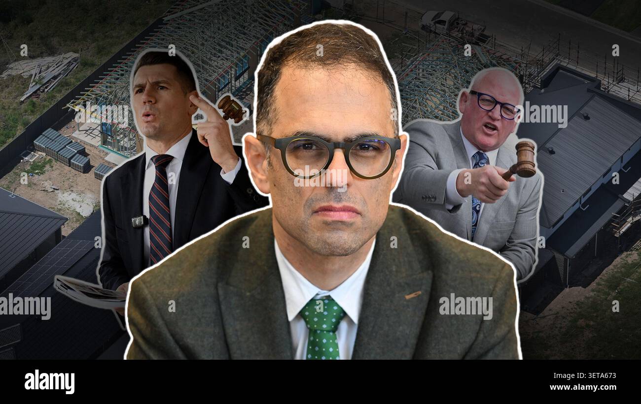 A composite created on Monday, June 22, 2026 feature NSW Treasurer ...