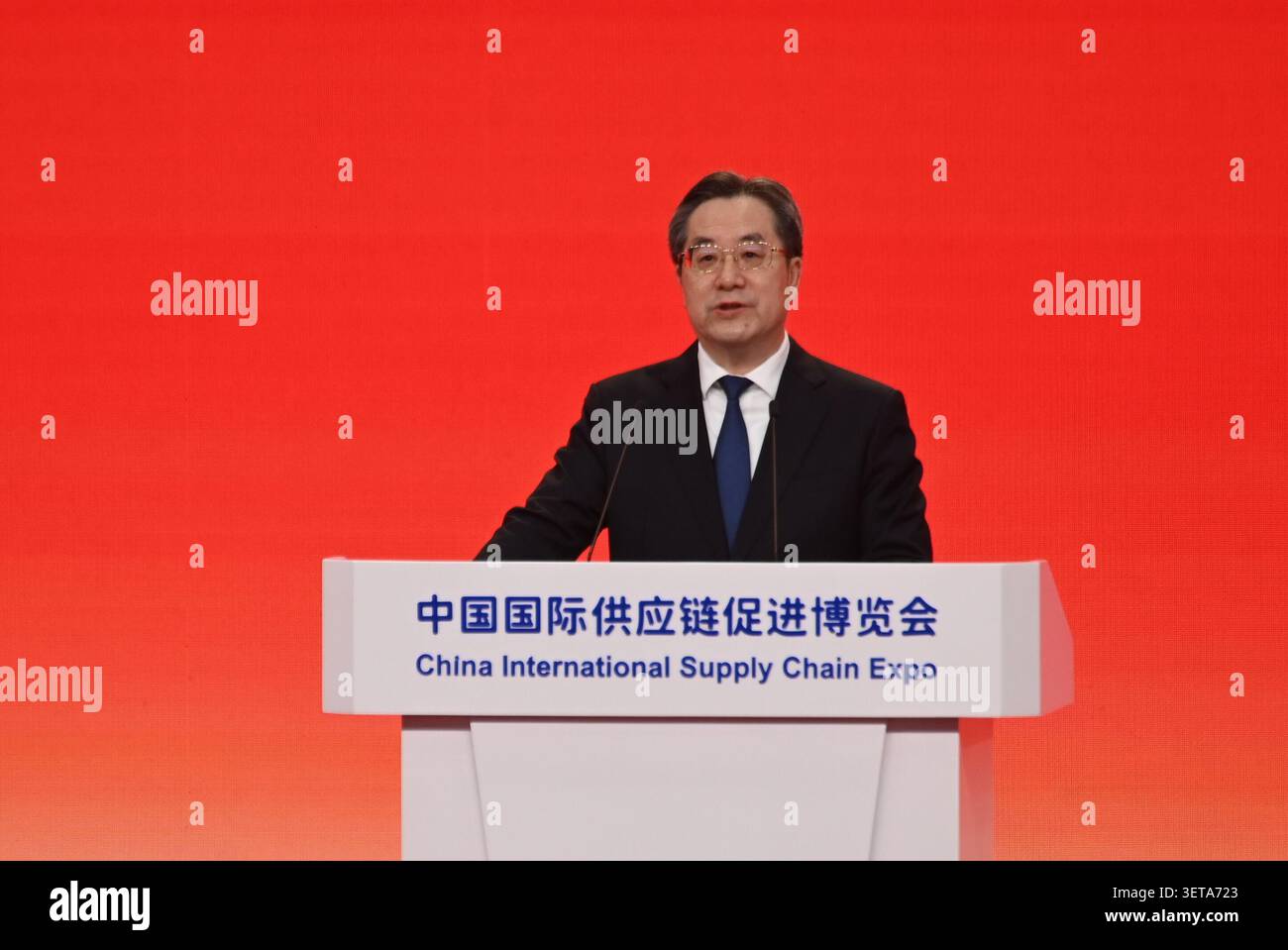 22 June 2026, China, Beijing: China's Vice Premier Ding Xuexiang speaks ...