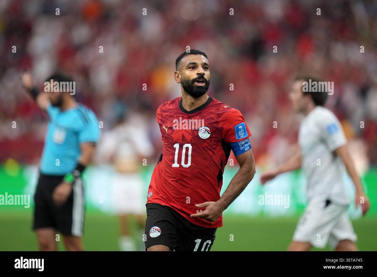 Egypt's Mohamed Salah (10) celebrates his goal during second half World ...