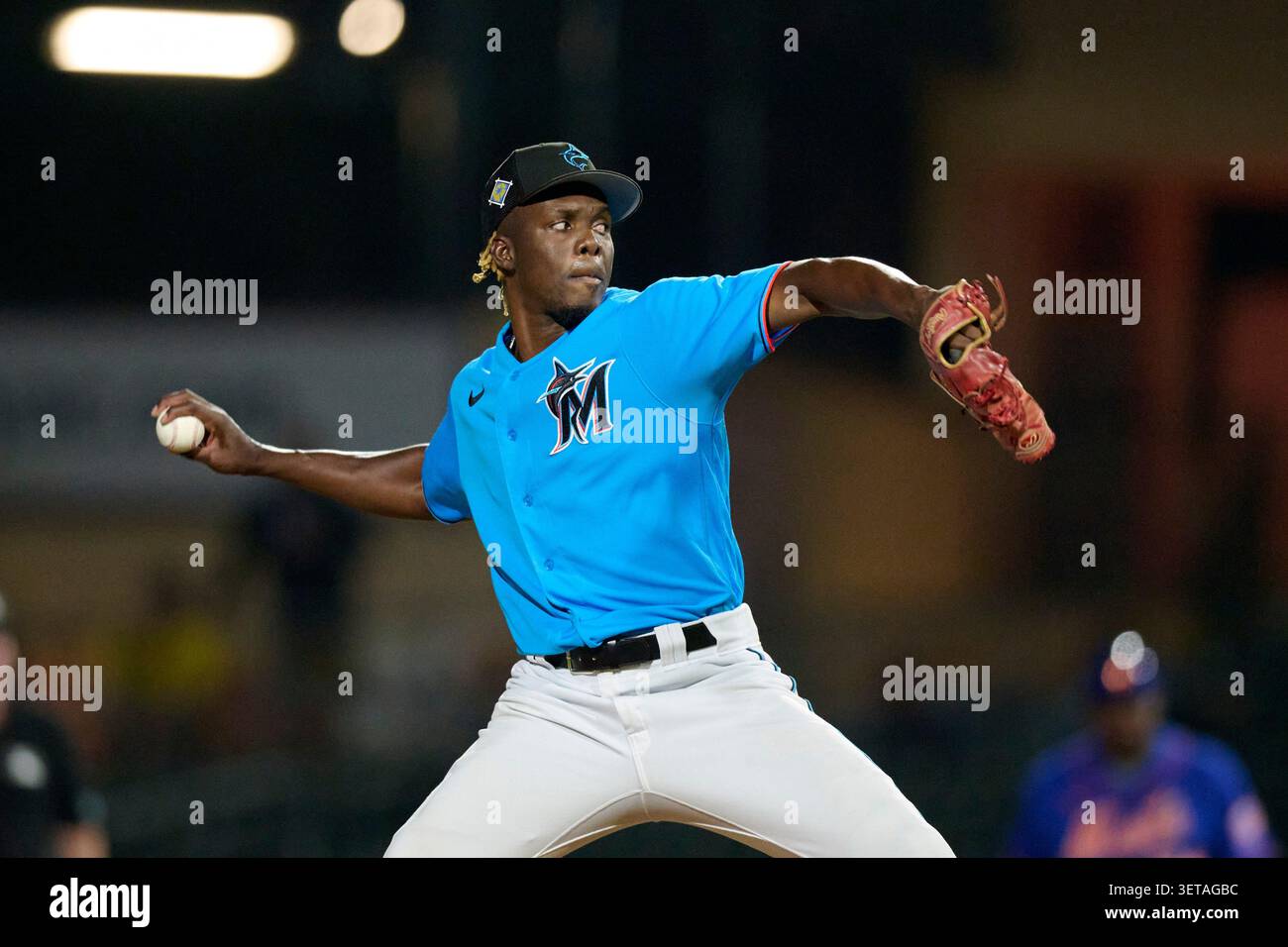 Miami Marlins pitcher Huascar Brazobán (81) pitching during an MLB ...