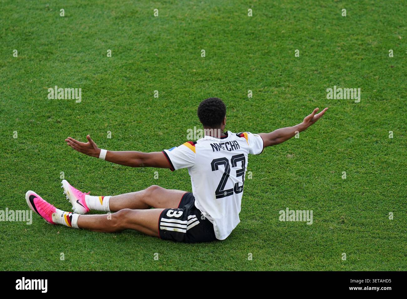 Germany midfielder Felix Nmecha (23) protests during the Germany v Côte ...