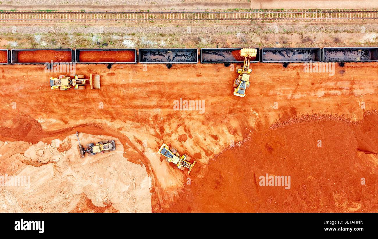 QINGDAO, CHINA - JUNE 22, 2026 - The freight train was loaded with ...
