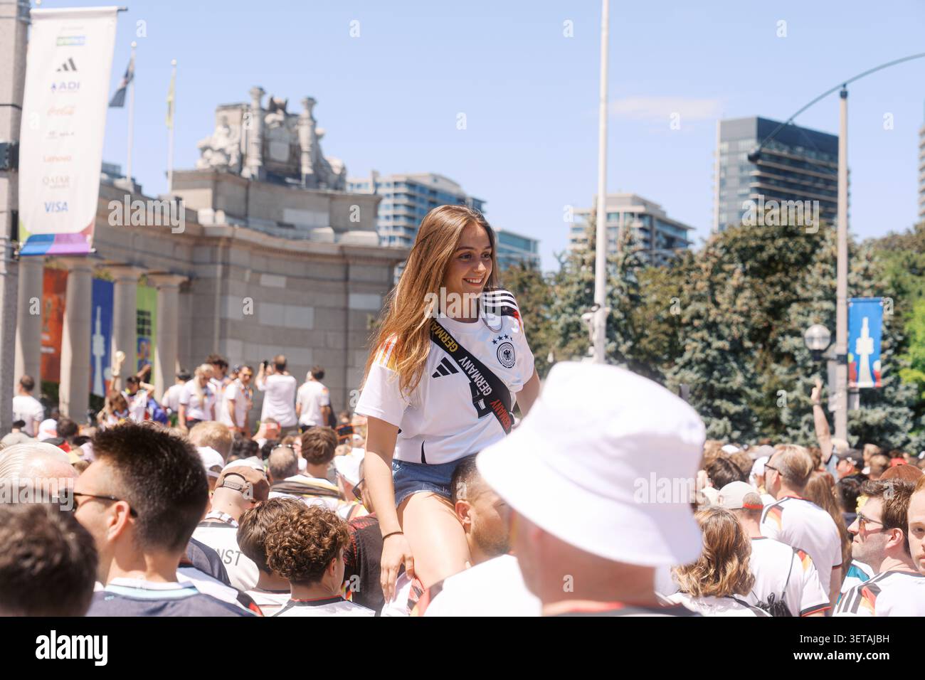 Toronto, Canada - June 20, 2026: German soccer fans gather outside ...