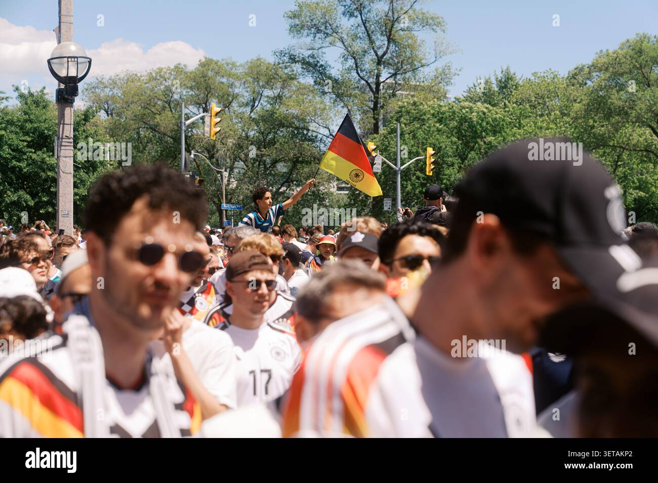 Toronto, Canada - June 20, 2026: German soccer fans crowd with Germany ...