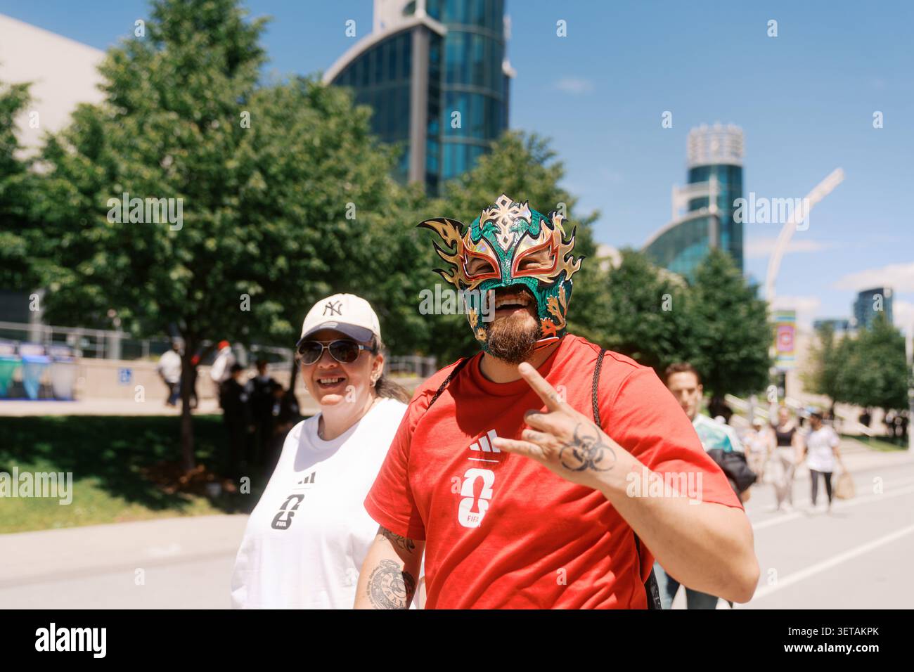 Toronto, Canada - June 20, 2026: German soccer fans in colorful attire ...