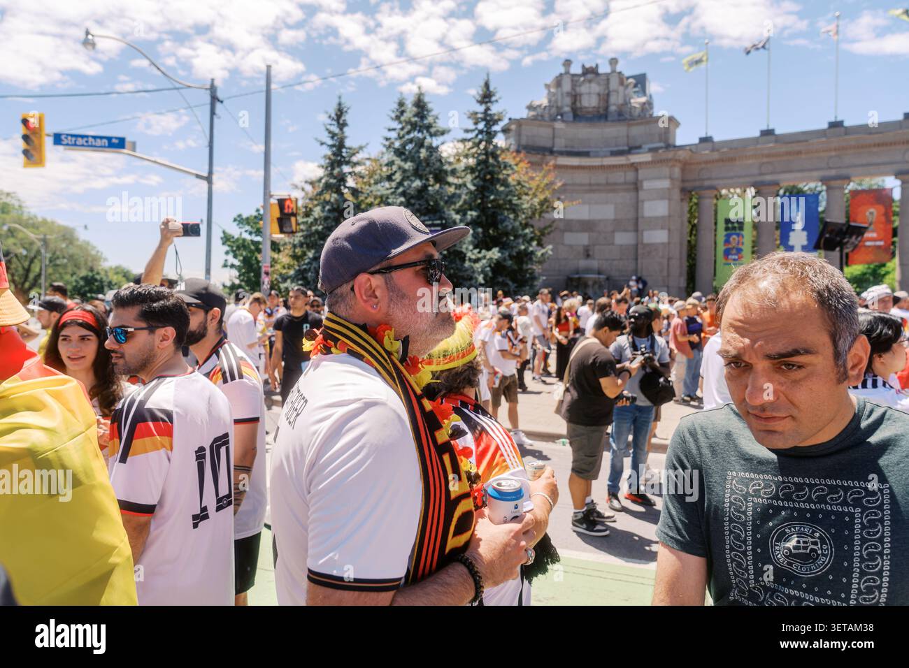 Toronto, Canada - June 20, 2026: German soccer fans gather near stadium ...