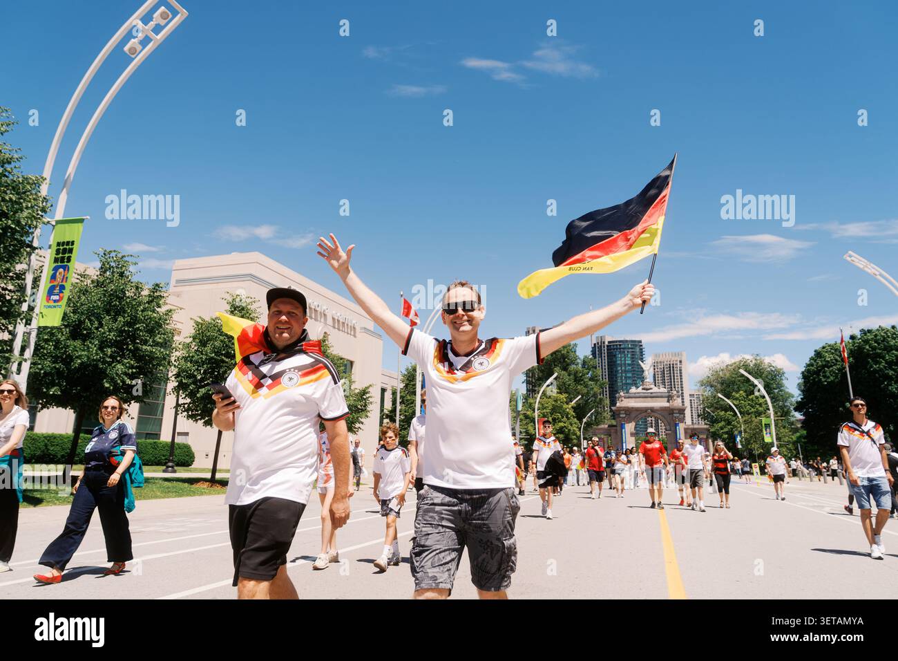 Toronto, Canada - June 20, 2026: German soccer fans walk to stadium for ...