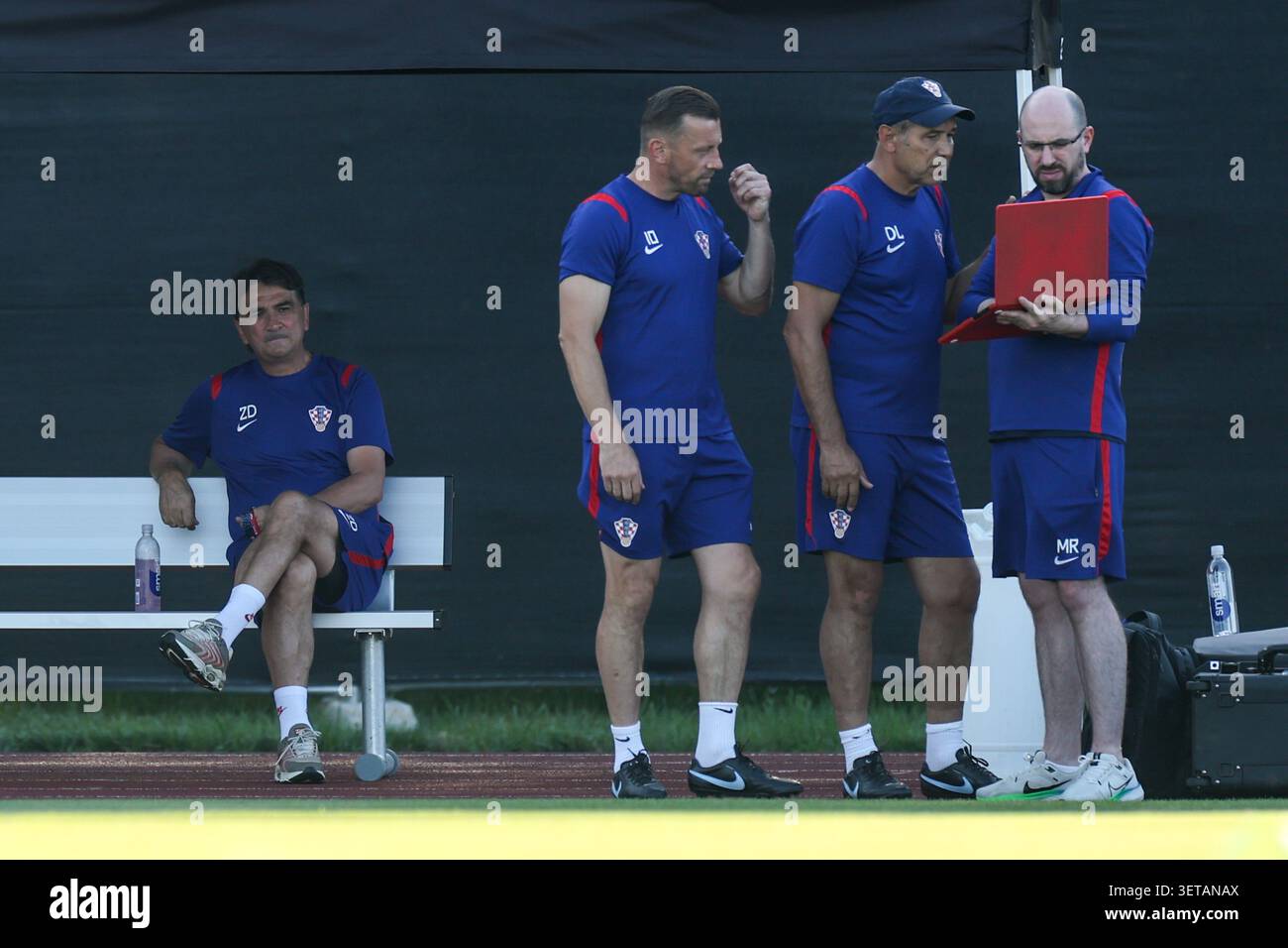 Zlatko Dalic, Ivica Olic, Drazen Ladic and Marc Rochon during a Team ...