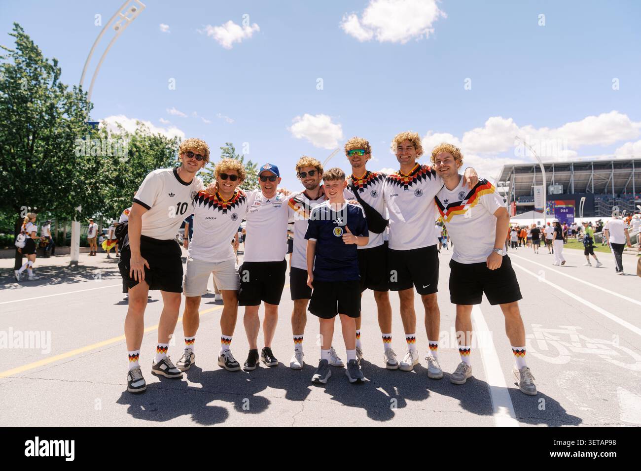 Toronto, Canada - June 20, 2026: German soccer fans posing in group ...