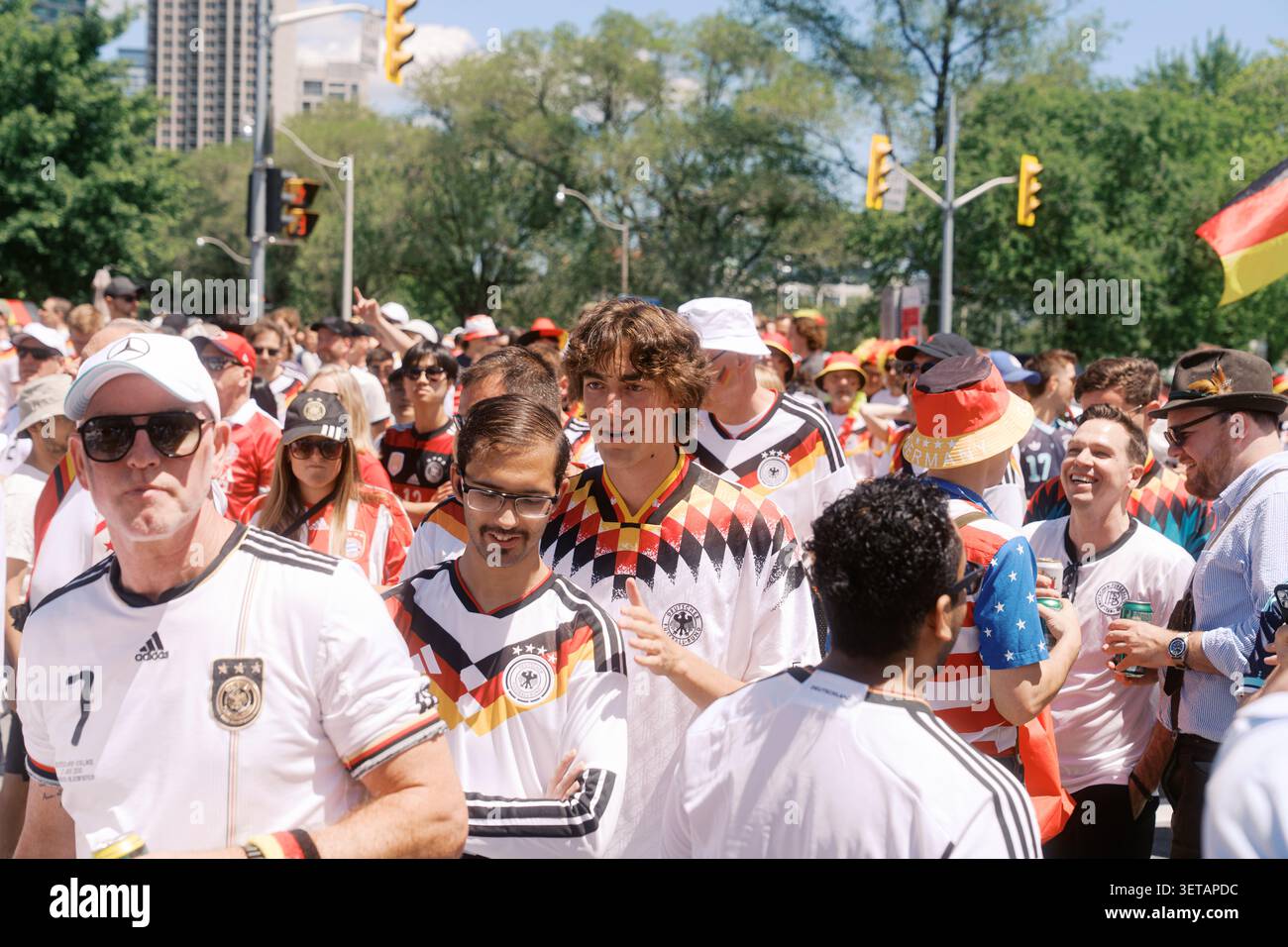Toronto, Canada - June 20, 2026: German soccer fans gather in downtown ...
