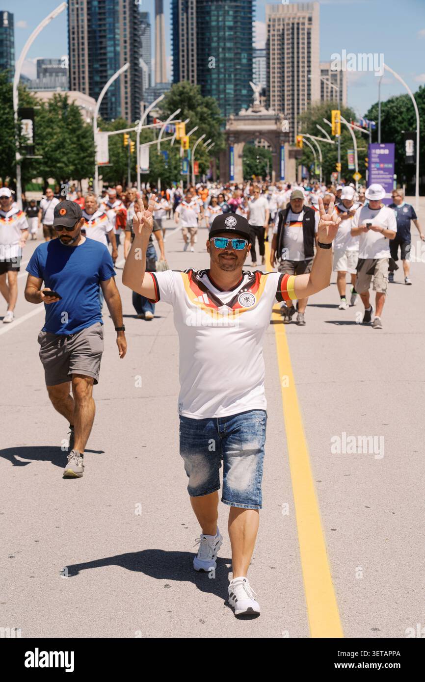 Toronto, Canada - June 20, 2026: German soccer fans walk to FIFA World ...