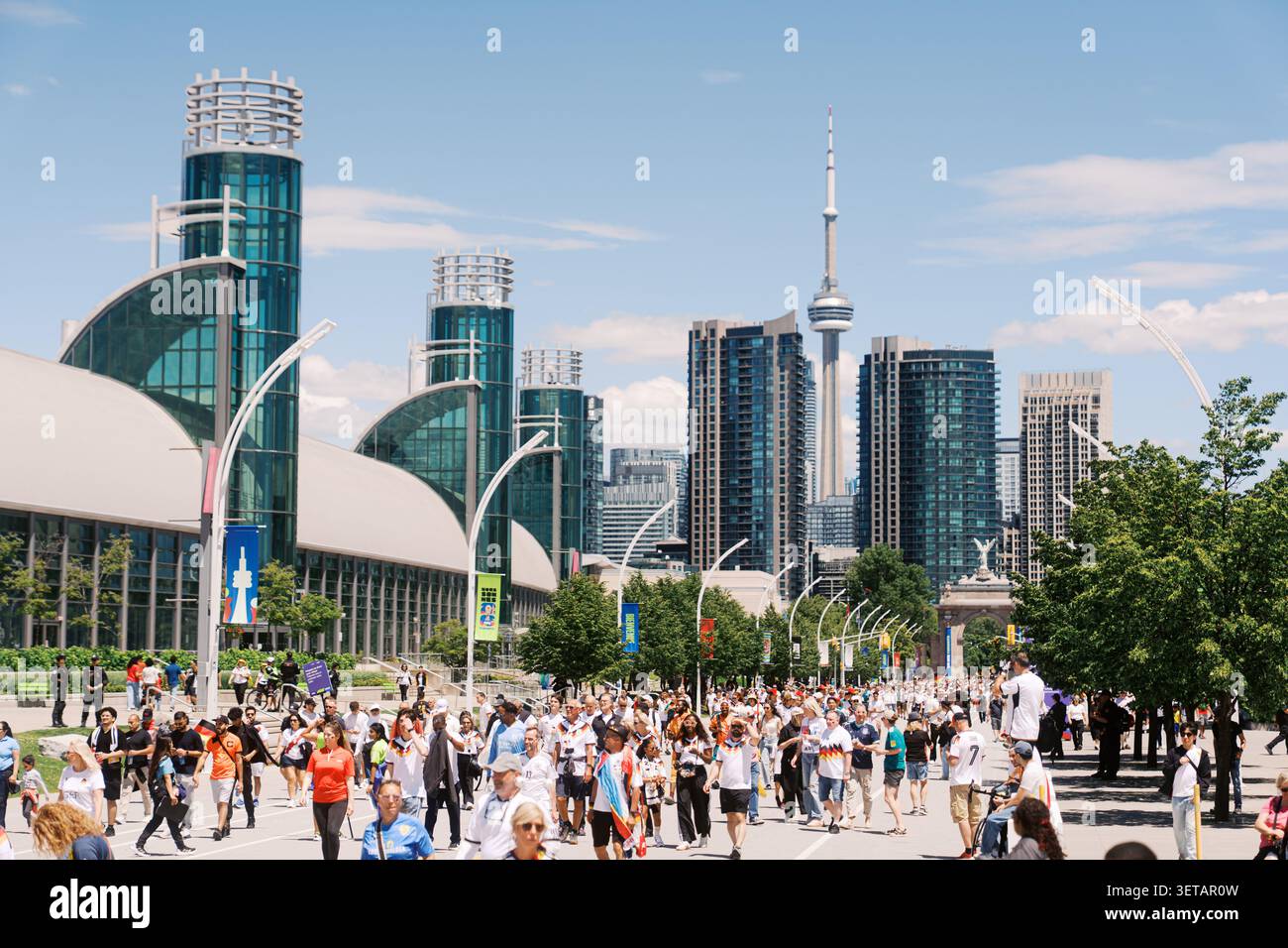 Toronto, Canada - June 20, 2026: German soccer fans crowd walking to ...