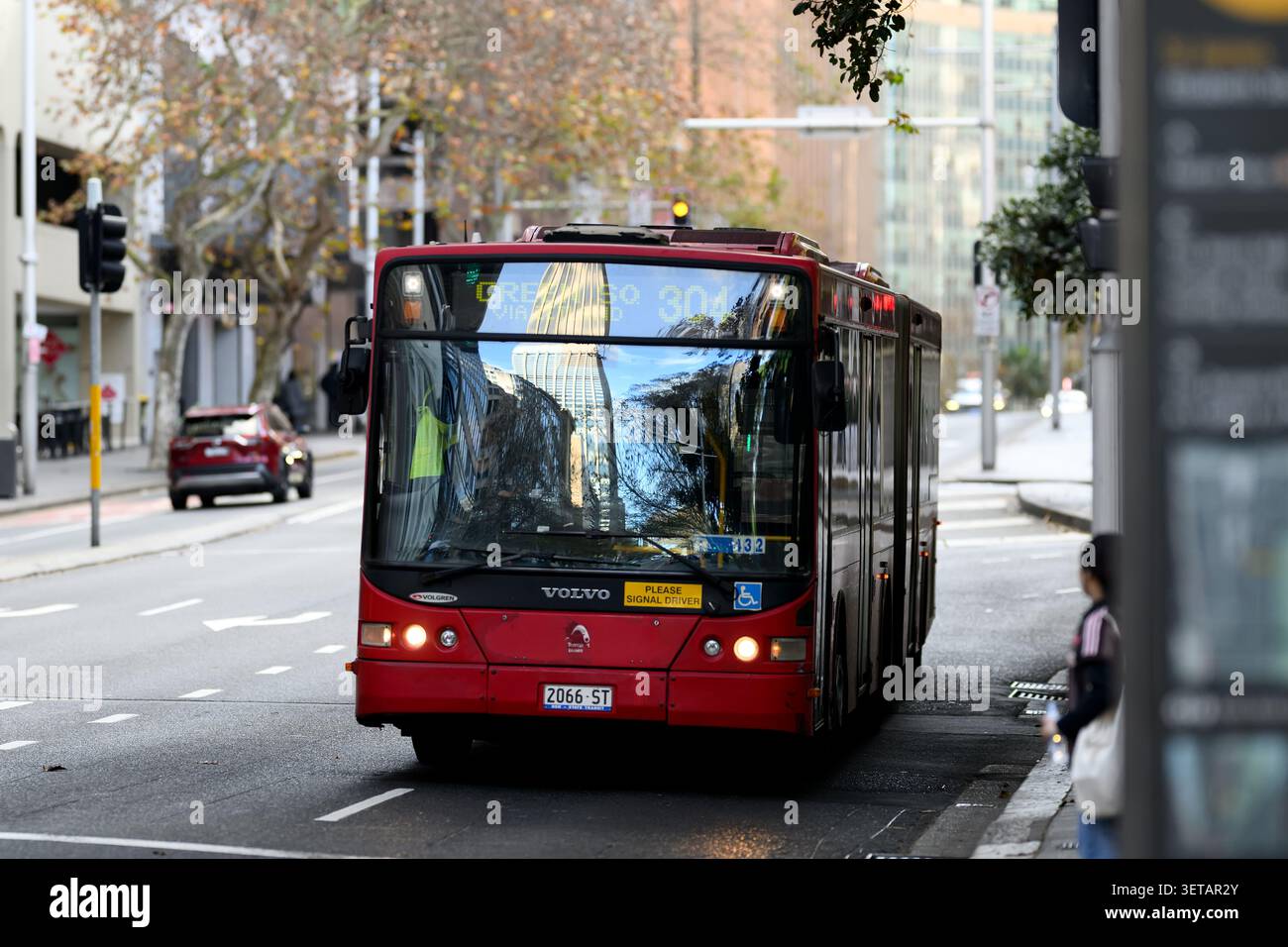 A bus is seen in Sydney, Monday, June 22, 2026. (AAP Image/Steven ...