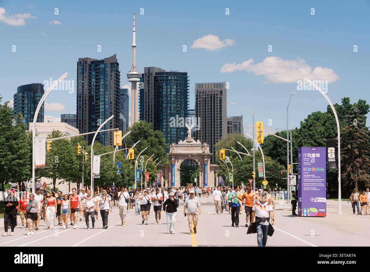 Toronto, Canada - June 20, 2026: German soccer fans walk to stadium for ...