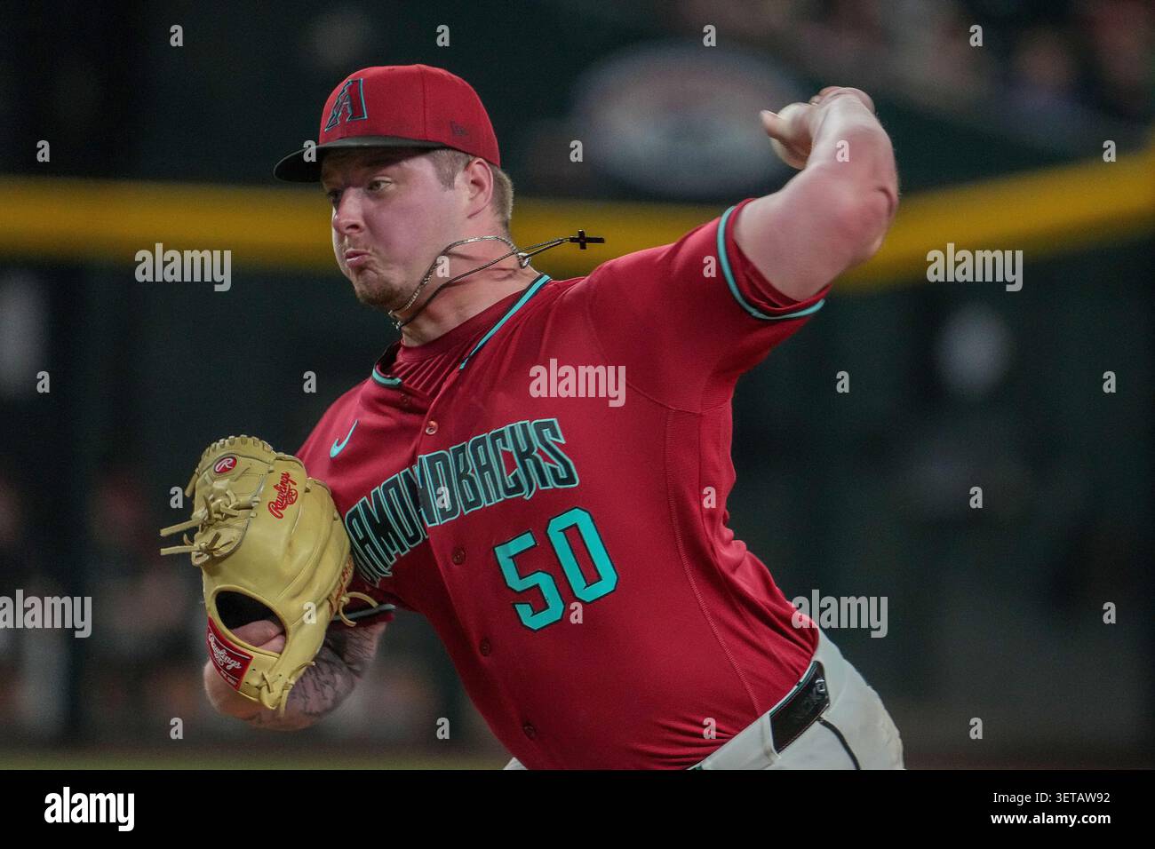 Arizona Diamondbacks pitcher Philip Abner during a baseball game ...