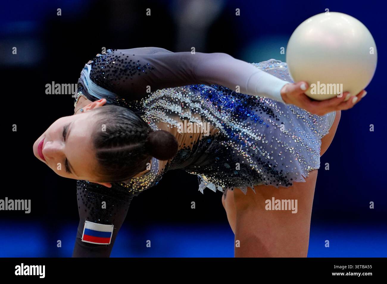 4Arina Kovshova of Russia performs her ball routine during Individual ...