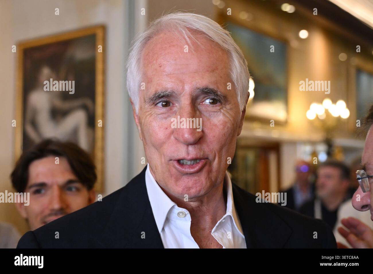 Giovanni Malagò arrives at the FIGC's elective Federal Assembly at the ...
