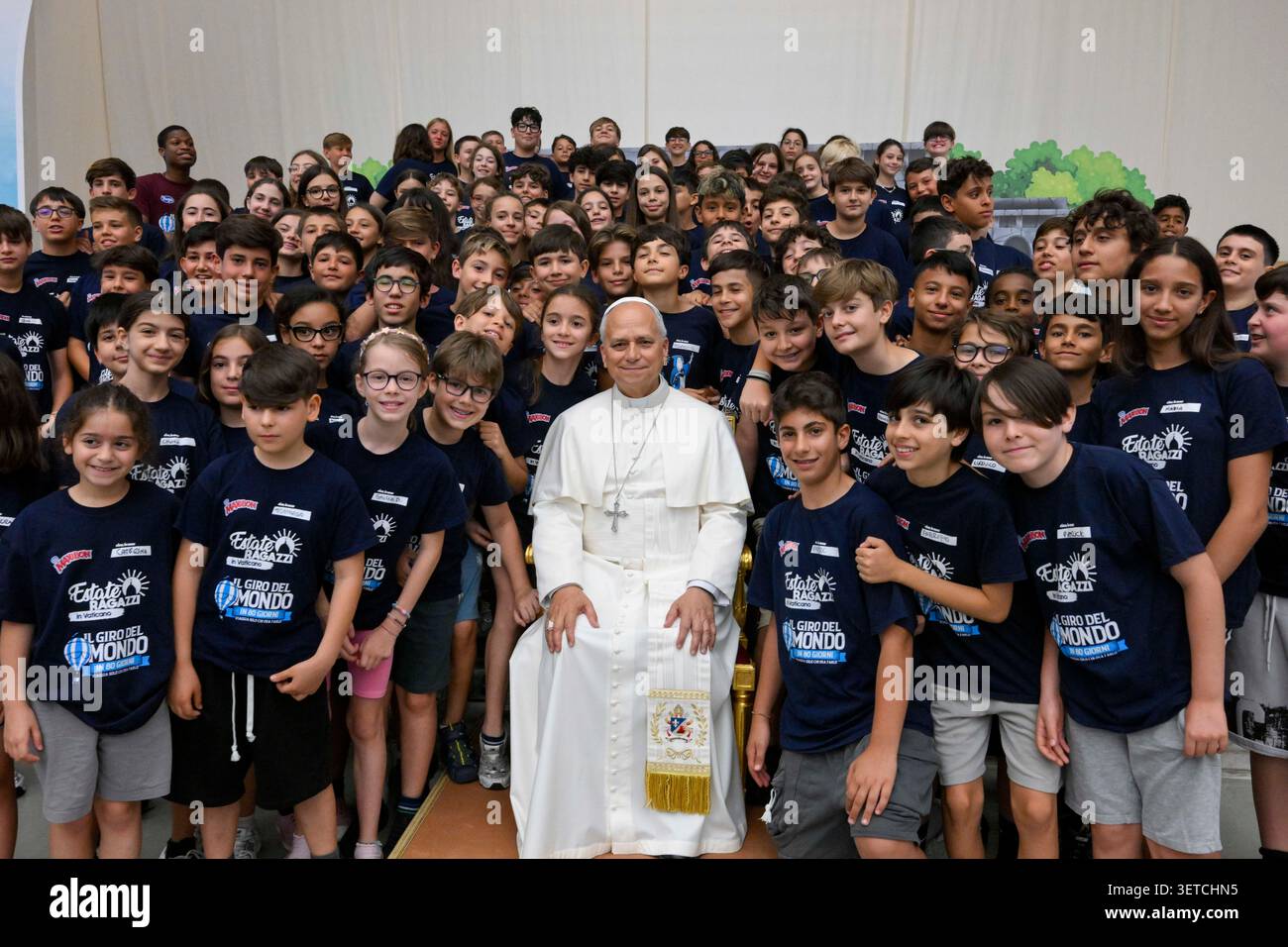IPA85937314 - ITALY REL June 22, 2026 Pope Leo XIV greets the ...
