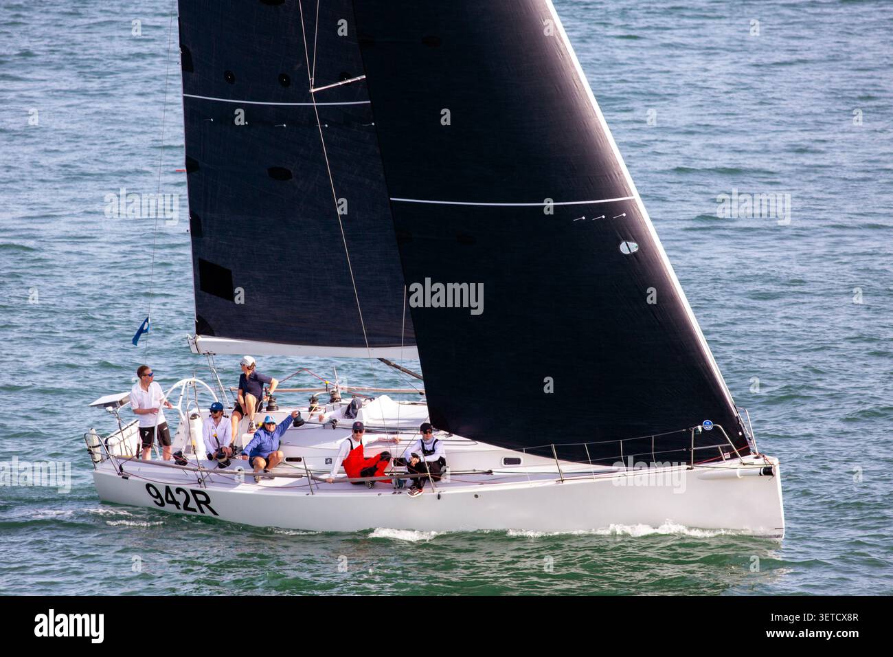 Lymington, Hampshire, UK - May 23 2026: Yachts at the start of the RORC ...