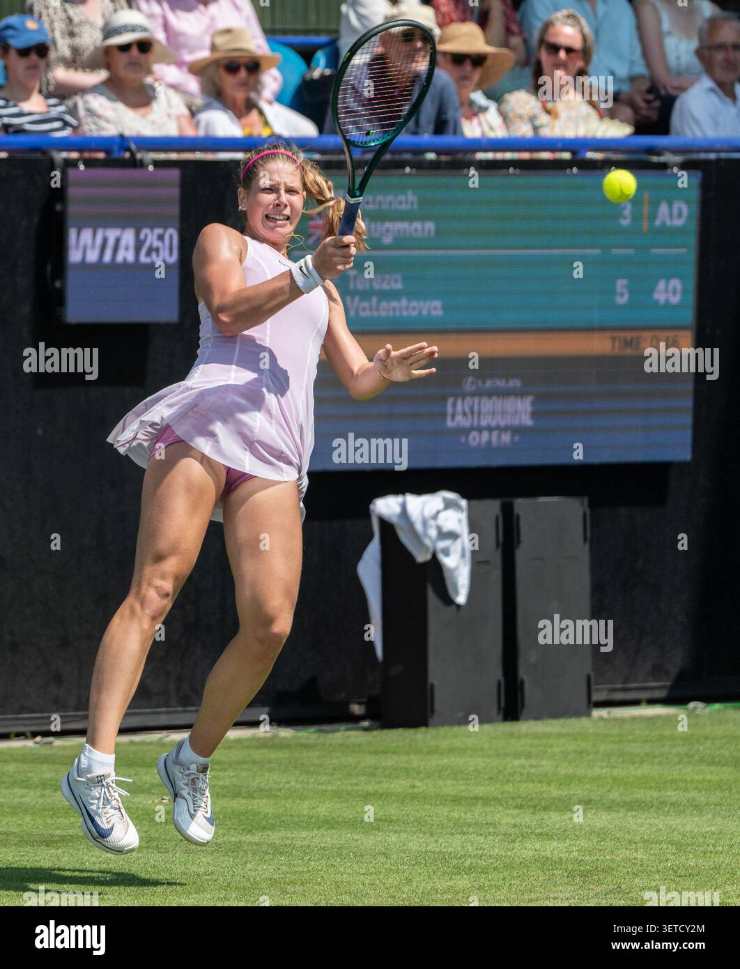 Eastbourne, UK. 22nd June 2026. Lexus Eastbourne Open. Hannah Klugman ...