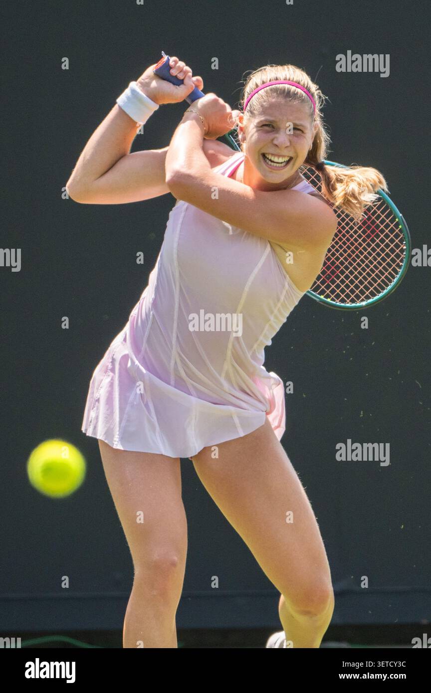 Eastbourne, UK. 22nd June 2026. Lexus Eastbourne Open. Hannah Klugman ...
