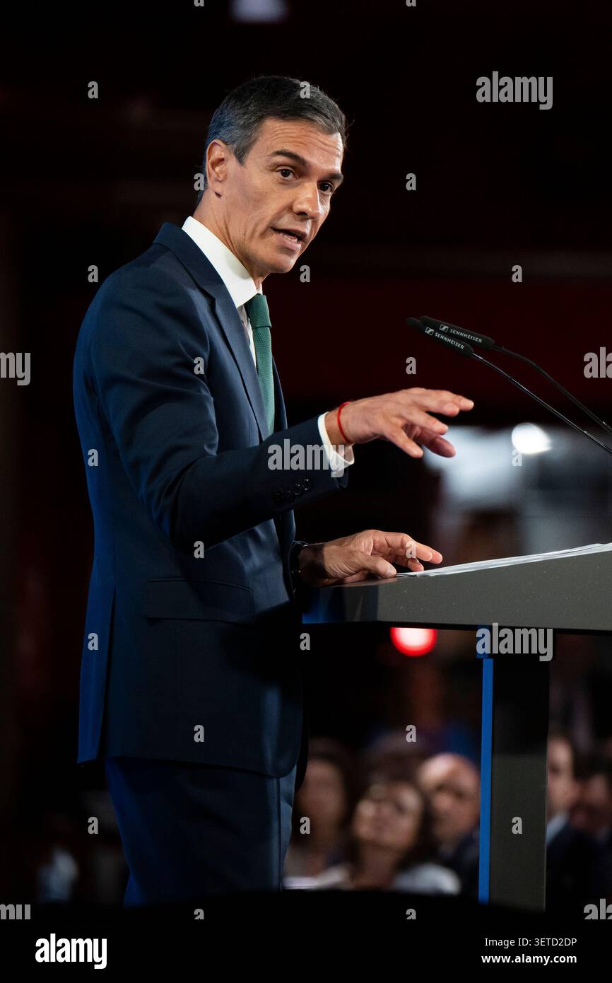 Prime Minister Pedro Sanchez, during the event ‘A Green and Digital ...