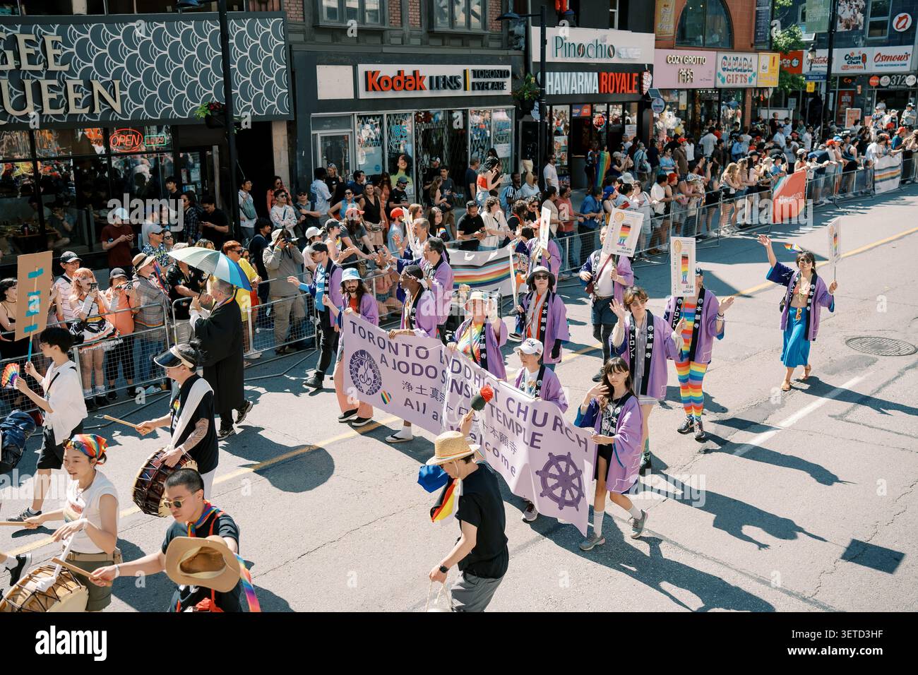 Toronto, Canada - June 29, 2025: Purple banner march for inclusion ...