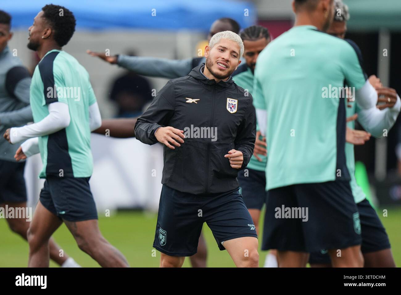 Panama's Cristian Martinez works out during a training session on the ...