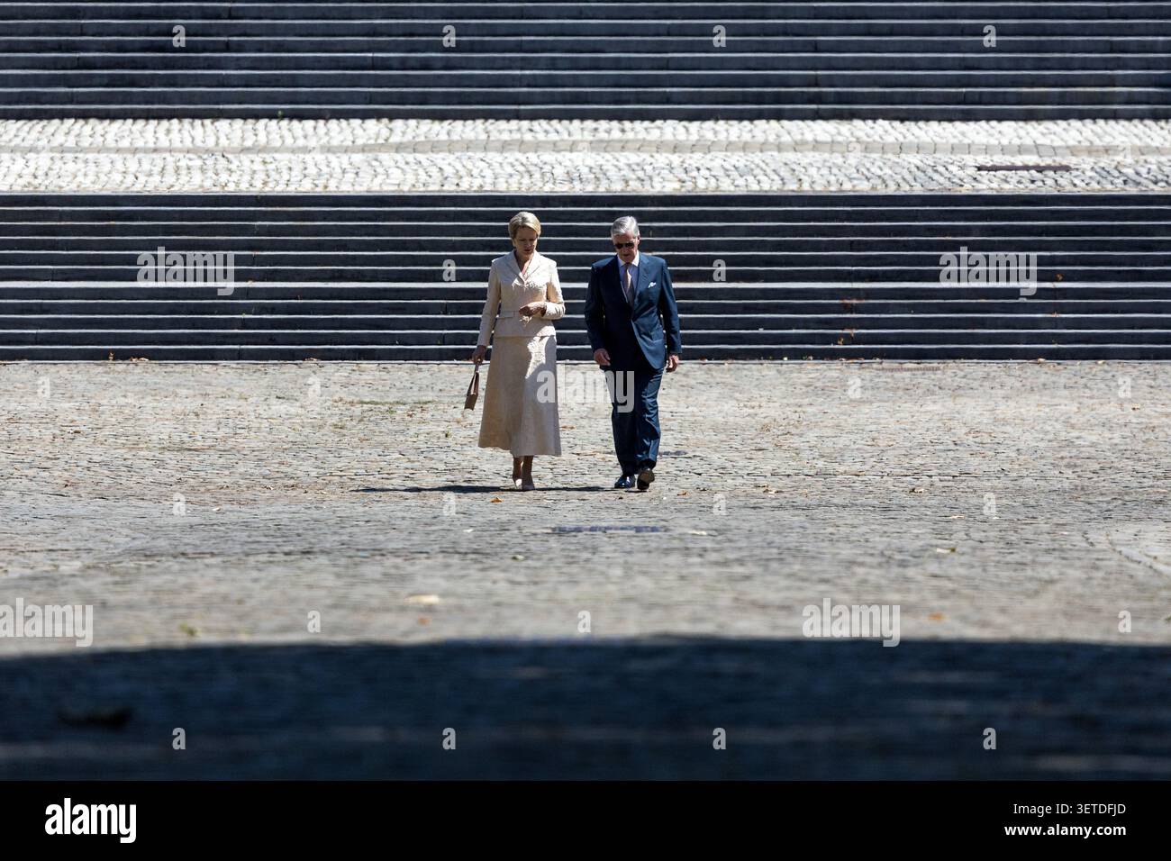 Belgium's King Philippe, right, and Belgium's Queen Mathilde at the ...