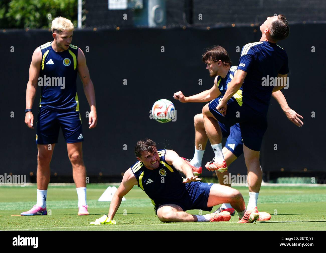 Scotland's John Souttar and Lawrence Shankland during a training ...