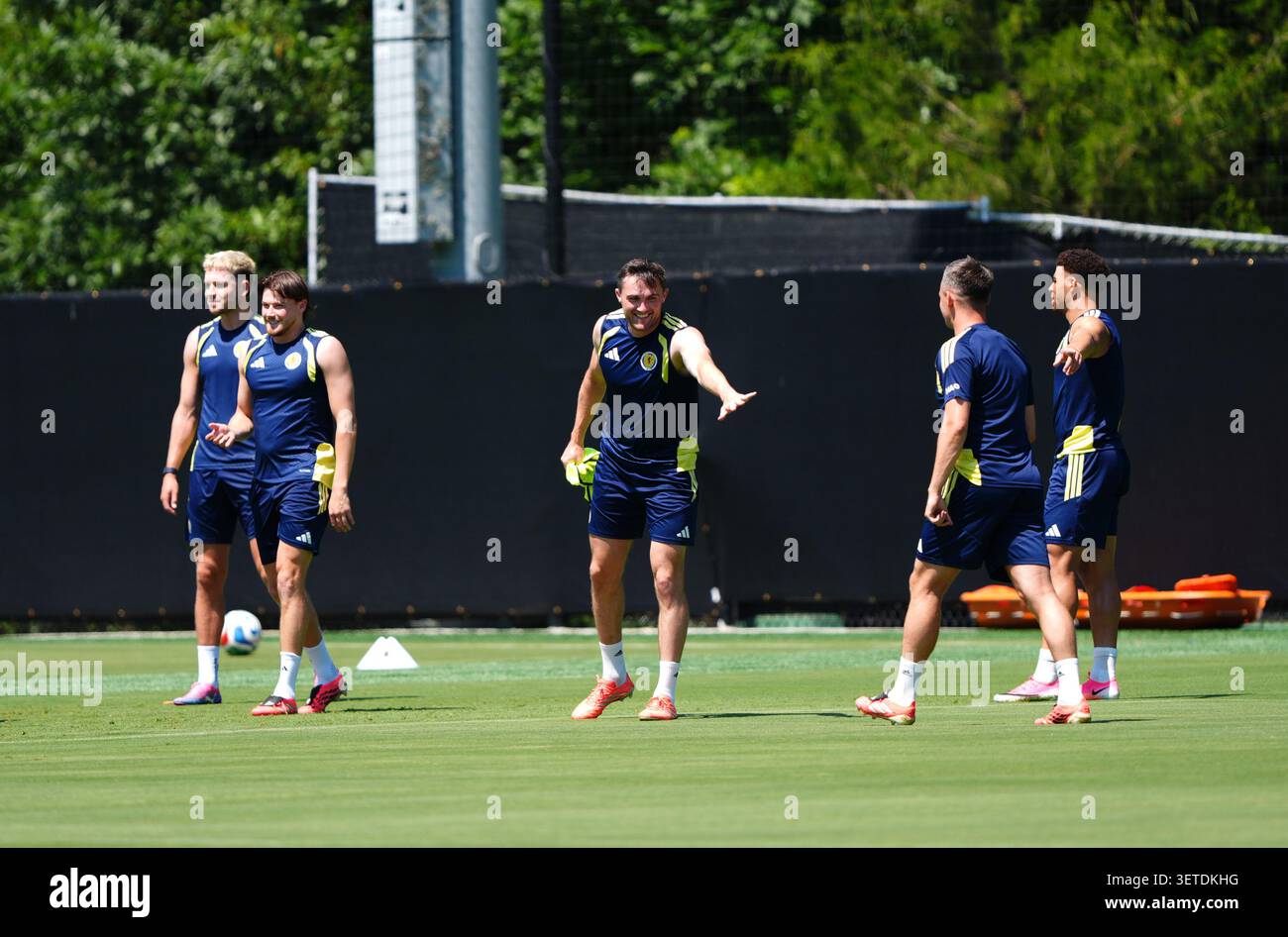 Scotland's John Souttar (centre) during a training session at the ...