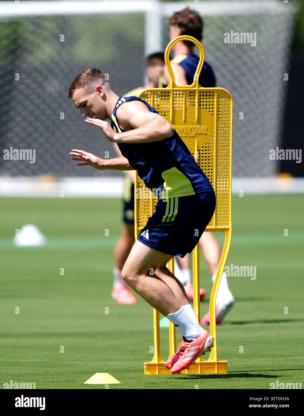 Scotland's Lewis Ferguson during a training session at the Atrium ...