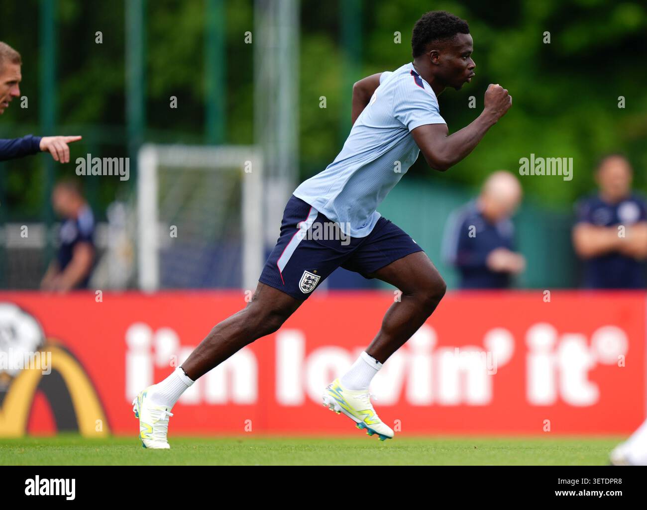 England's Bukayo Saka during a training session at Swope Soccer Village ...