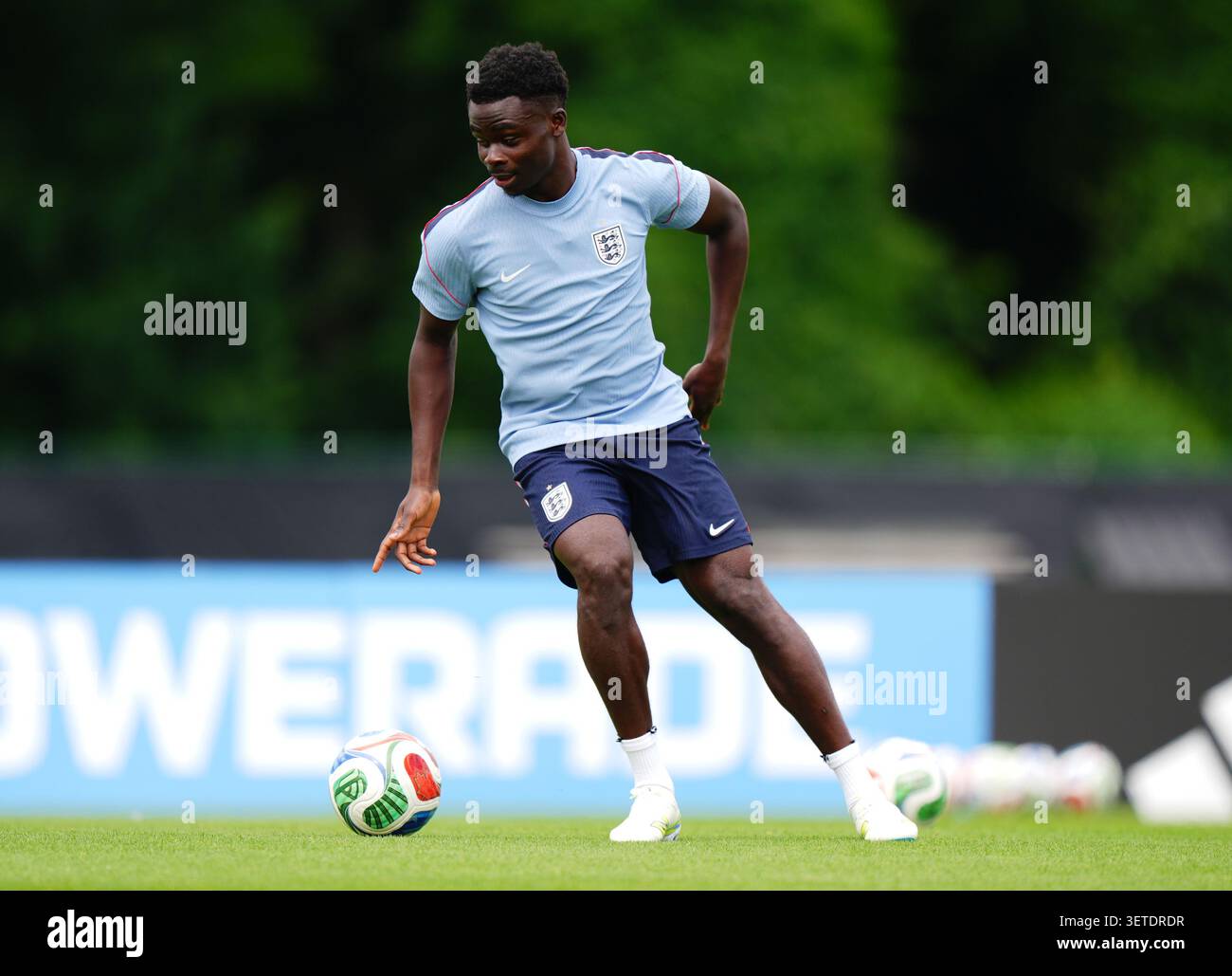 England's Bukayo Saka during a training session at Swope Soccer Village ...