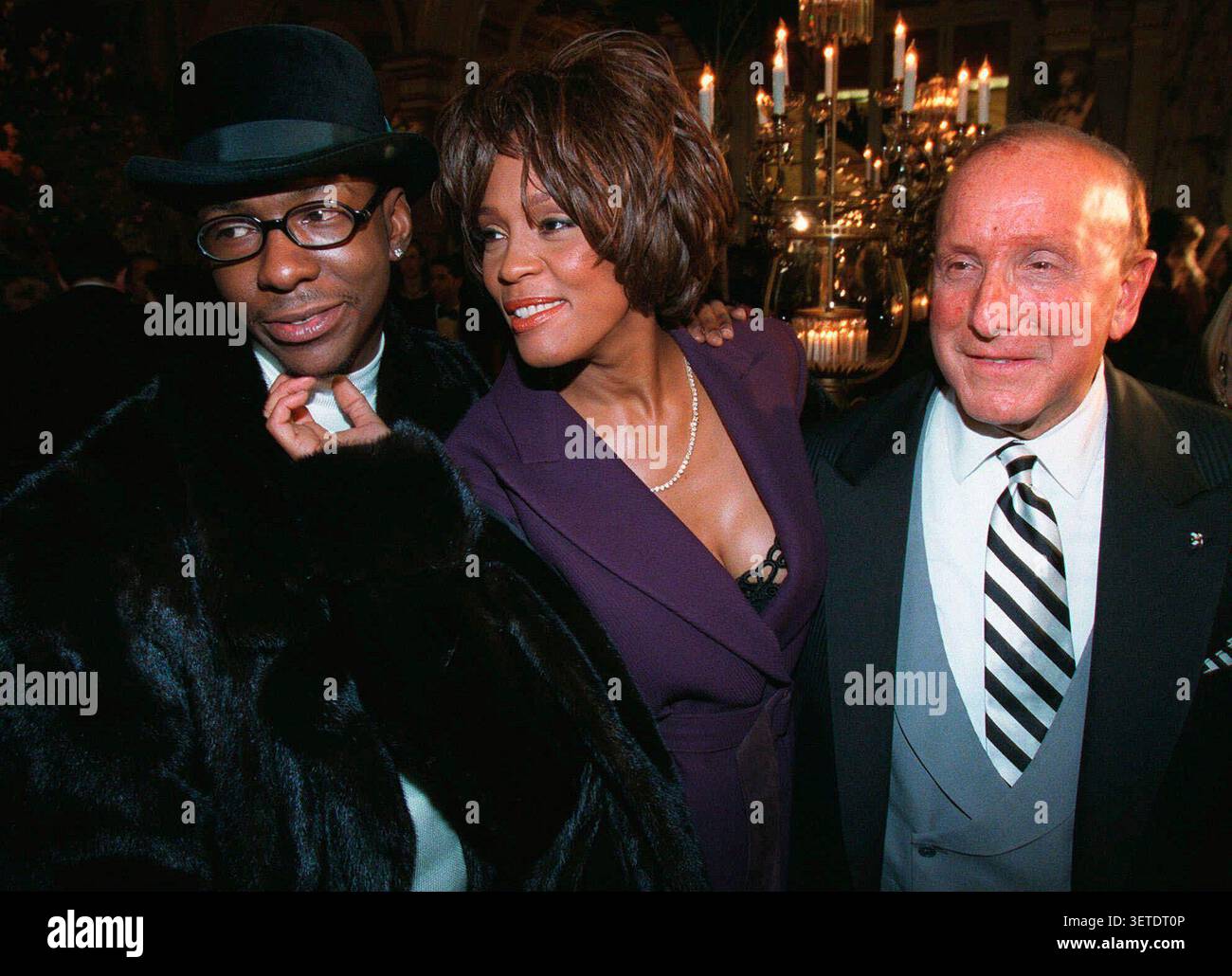 FILE - Bobby Brown, left, and Whitney Houston appear with music ...