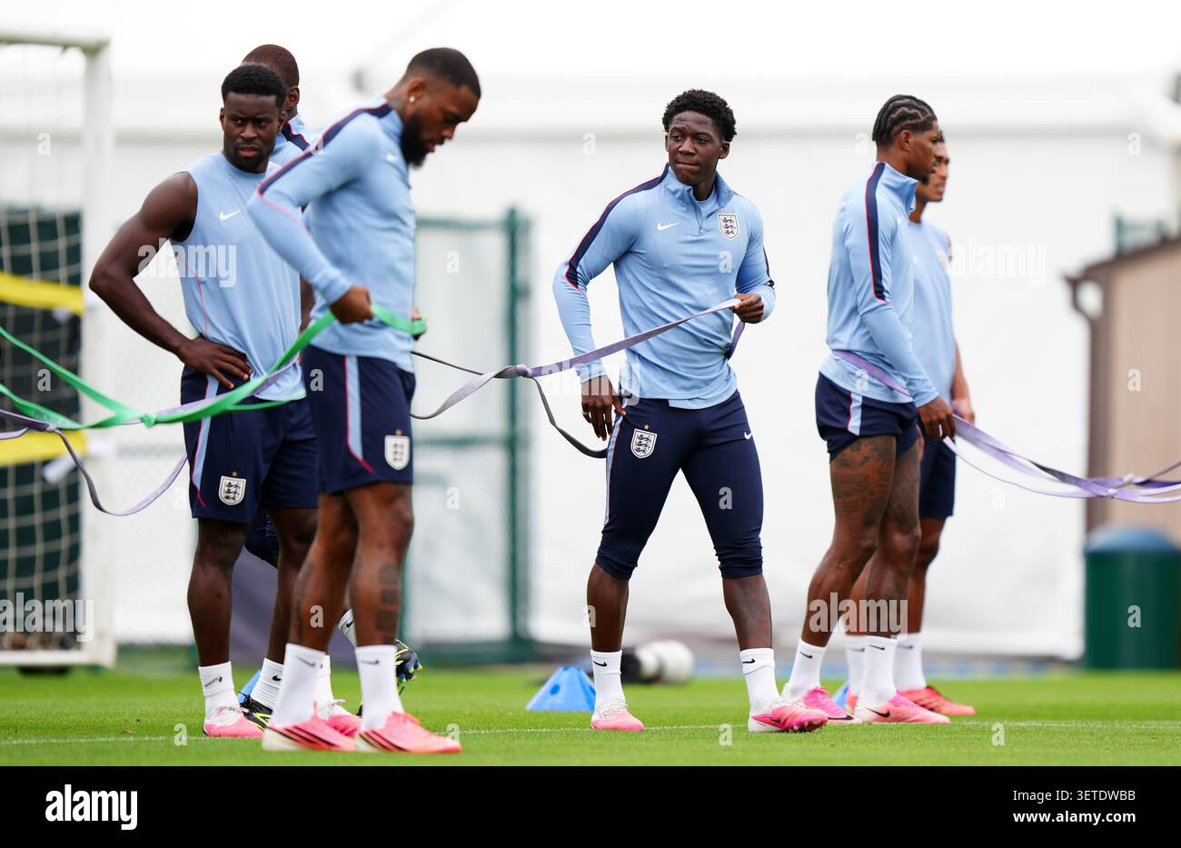 England's Kobbie Mainoo during a training session at Swope Soccer ...