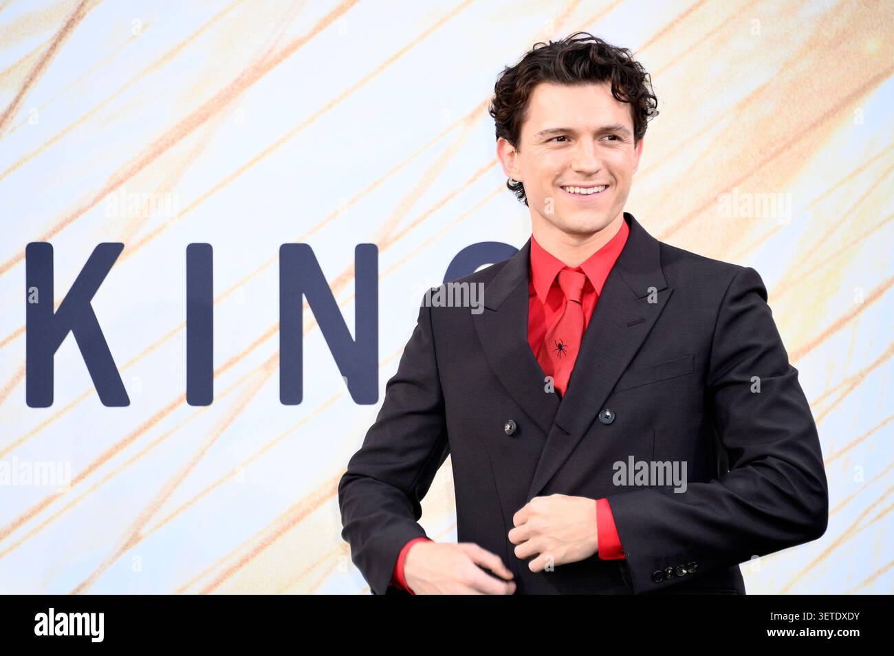 Tom Holland at the fan event for the movie 'Spider-Man: Brand New Day ...