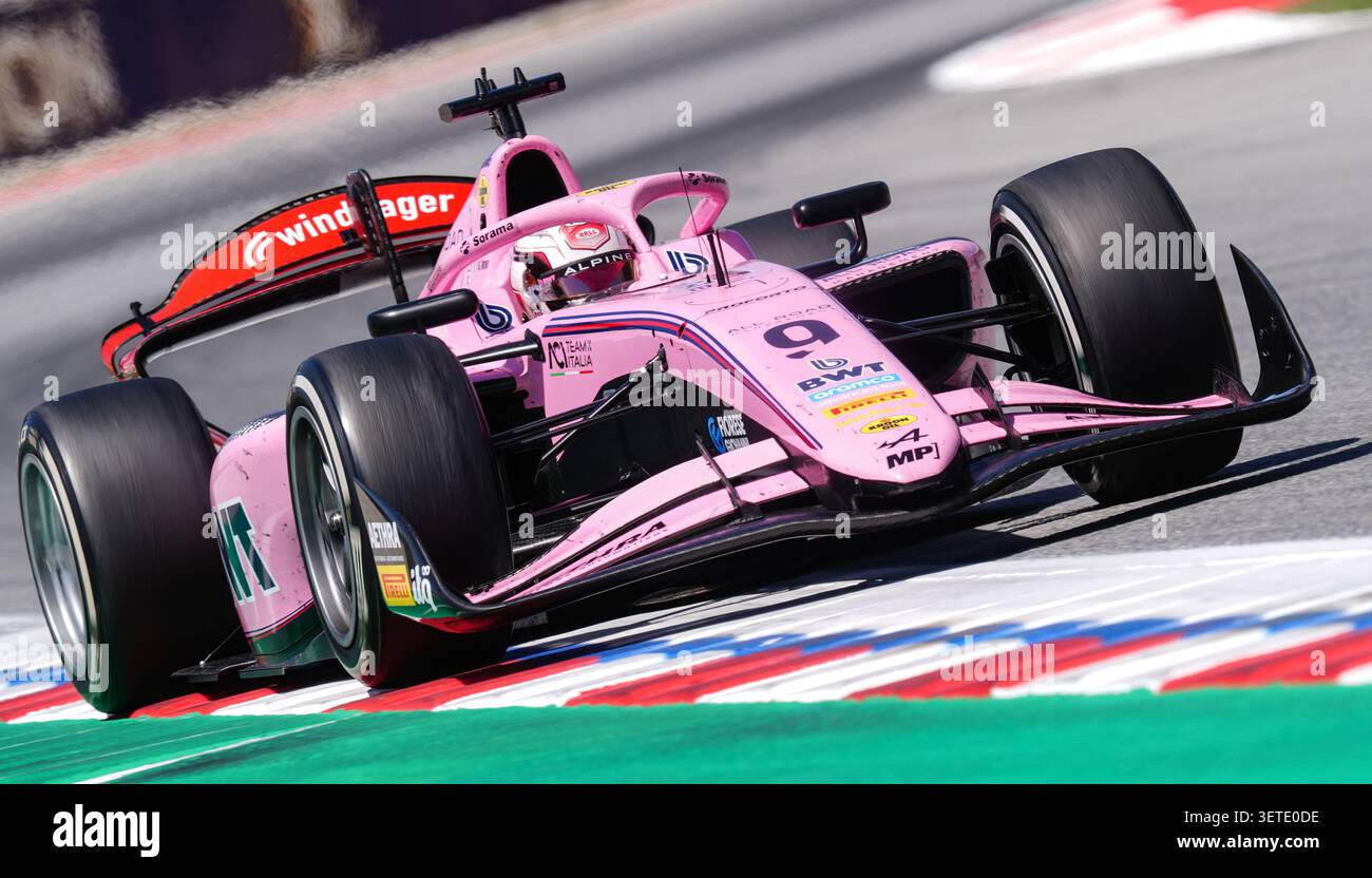 MP Motorsport's Gabriele Mini during the F2 Feature Race at the Circuit ...