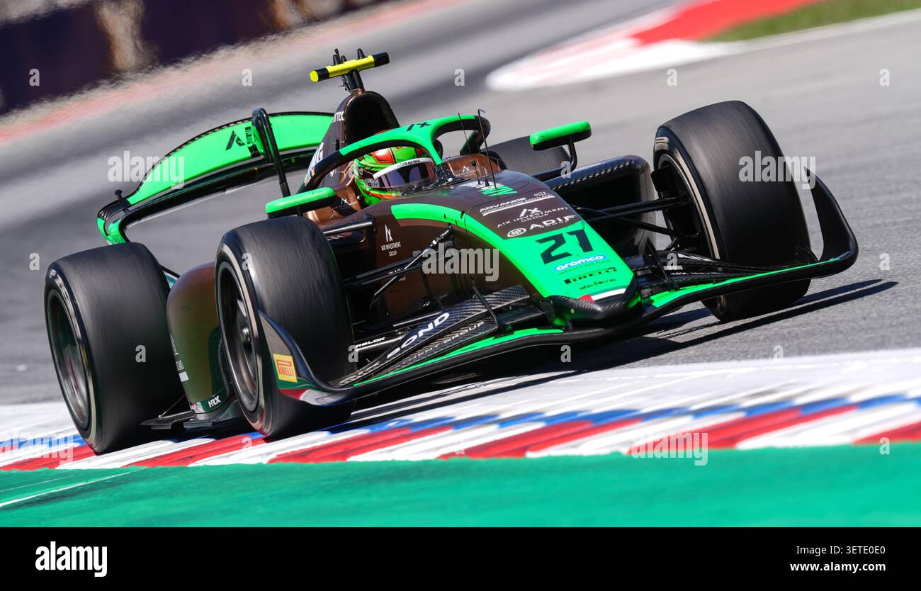 AIX Racing's Cian Shields during the F2 Feature Race at the Circuit de ...
