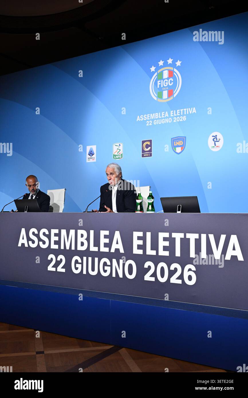 IPA85943494 - Roberto Coramusi and Giovanni Malago attend the FIGC's ...