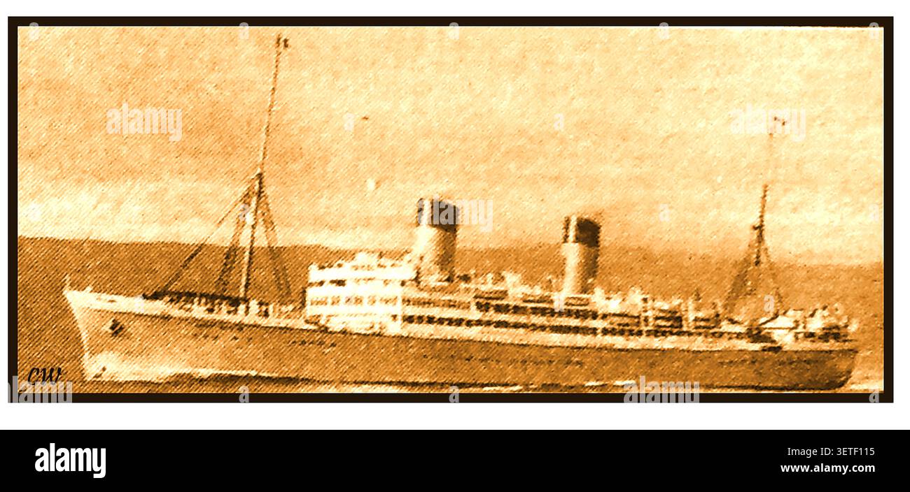 A 1946 press image of the Union Castle liner 'Windsor Castle after ...