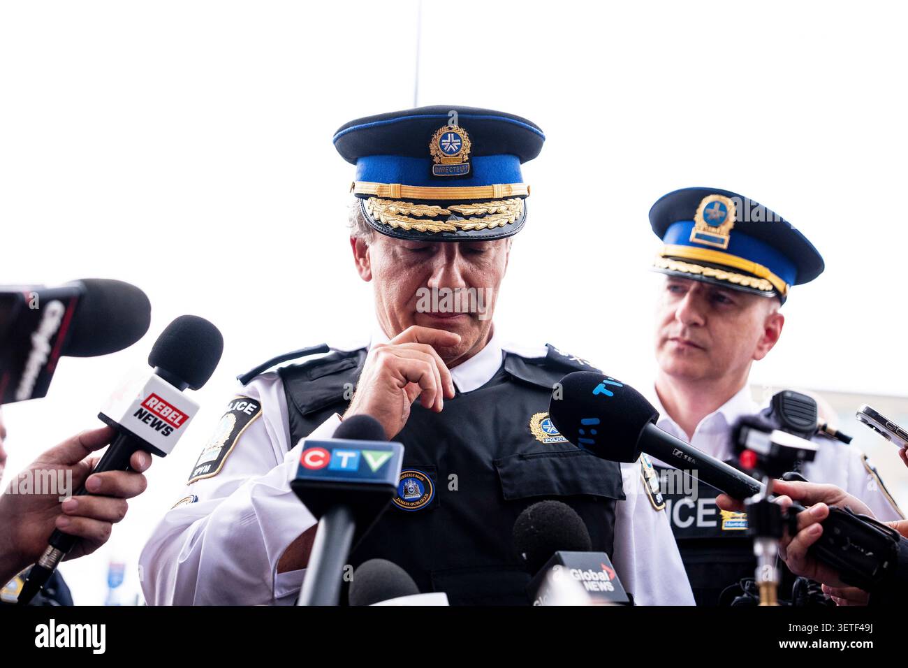 Montreal Police Chief Fady Dagher speaks to press following a shooting ...
