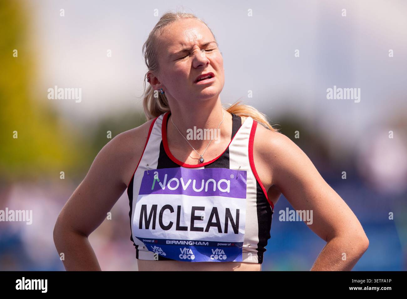 Headshot of Hayley Mclean ahead of the Womens 400m Hurdles final at the ...