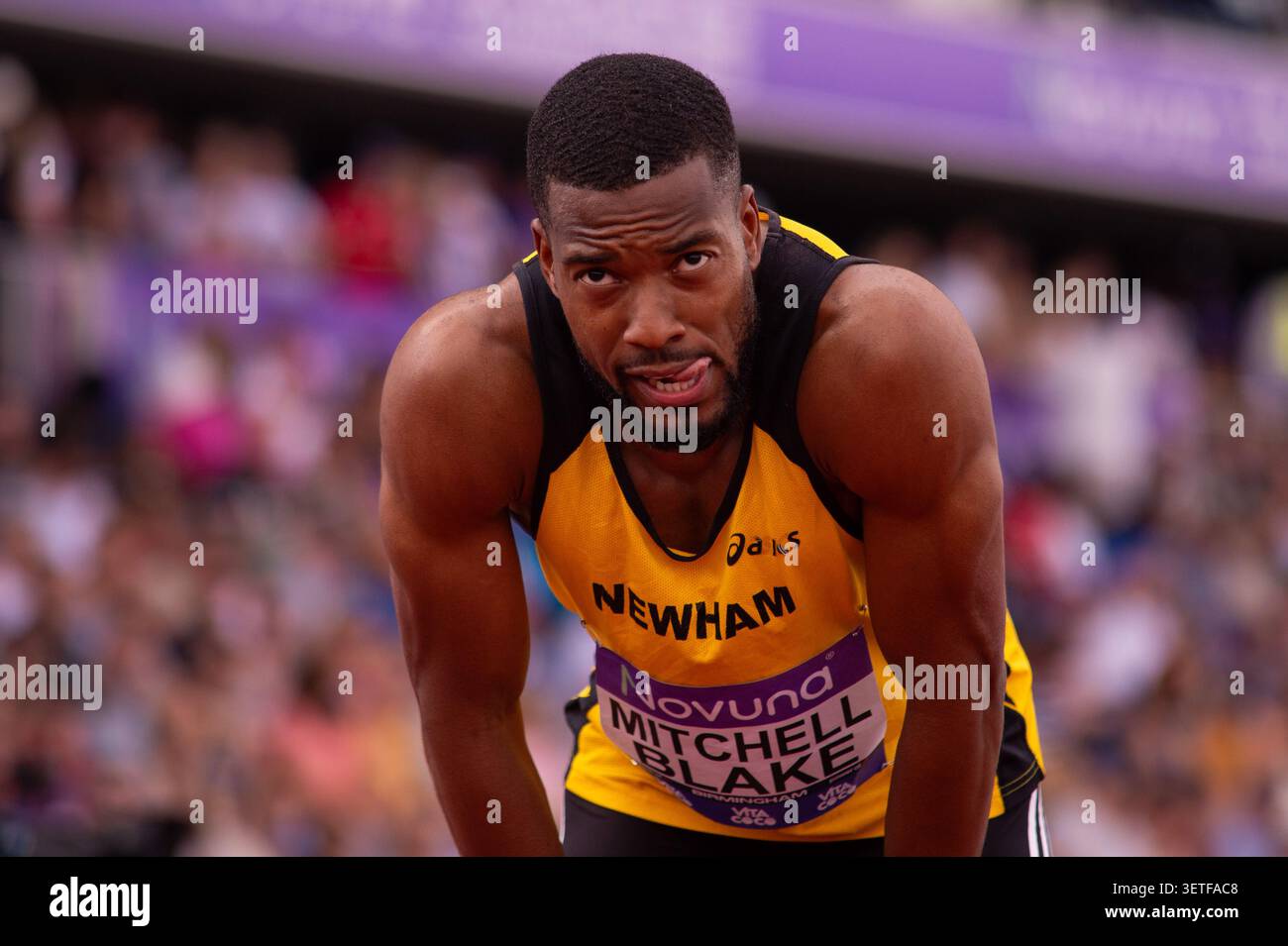 Headshot of Nathanial Mitchell Blake after he won silver in the Mens ...
