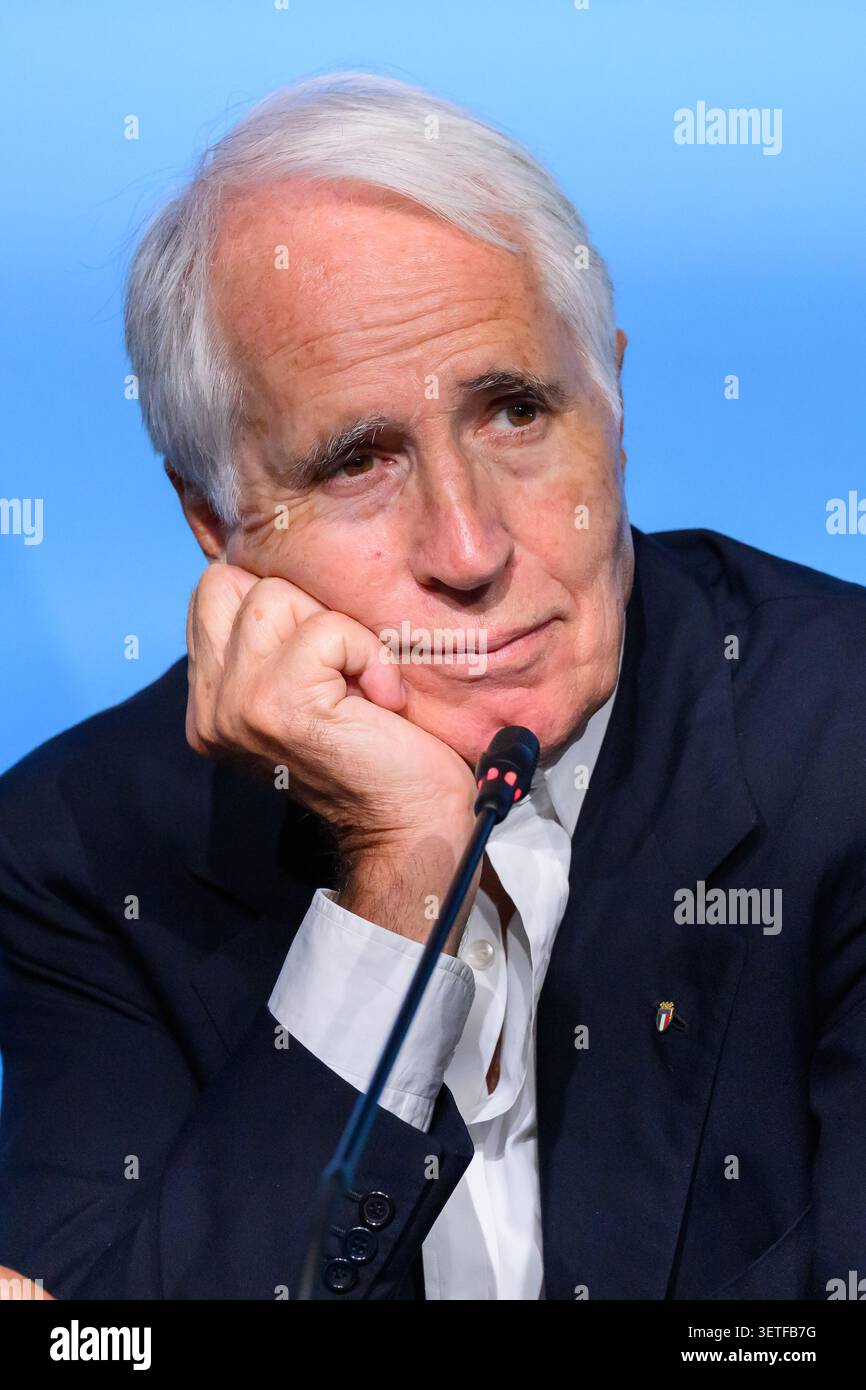 The newly elected President of the Italian Football Federation (FIGC ...