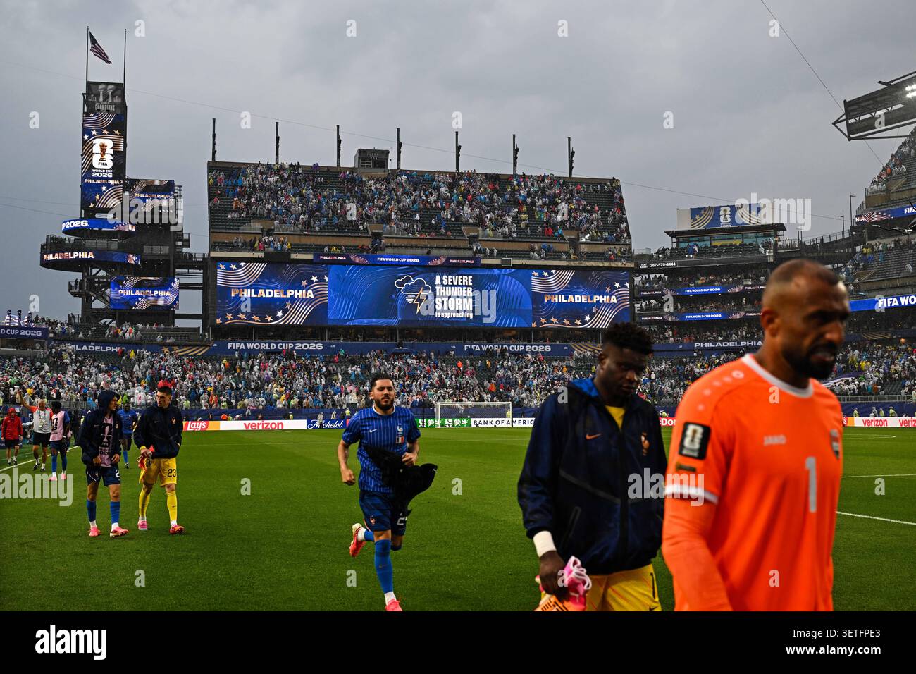 Illustration General View of storm warning during the FIFA World Cup ...
