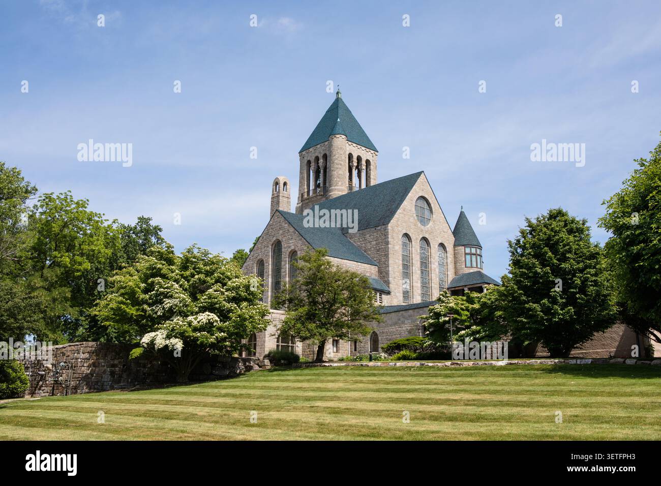 Gothic and Romanesque cathedral in Bryn Athyn Pennsylvania Stock Photo ...
