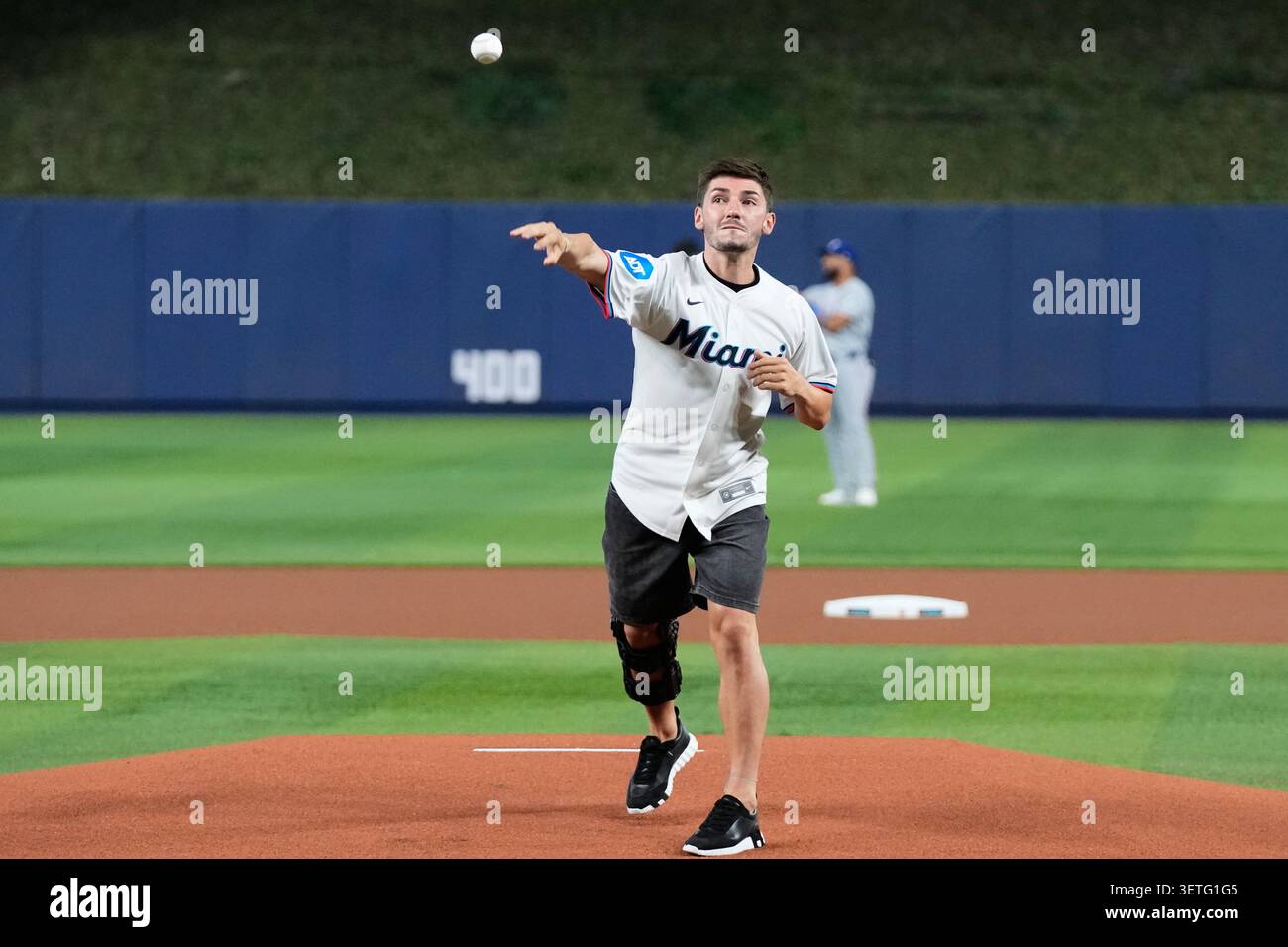 Scotland national soccer team midfielder Billy Gilmour throws a ...