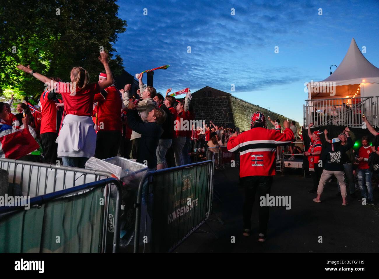 Oslo 20260623. Football party before the World Cup match between Norway ...
