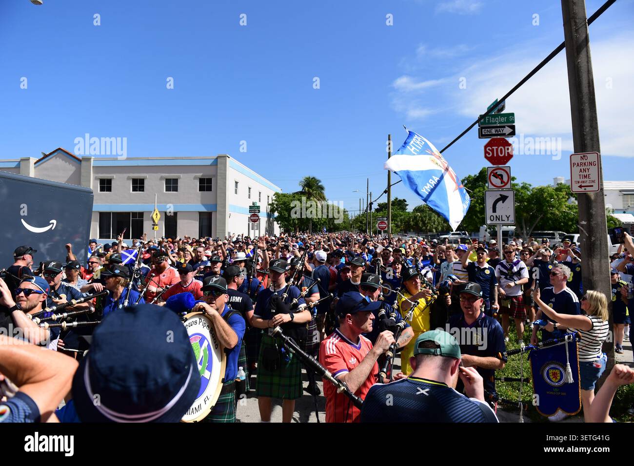Scotland's fans take over Miami ahead of their march to loanDepot Park ...